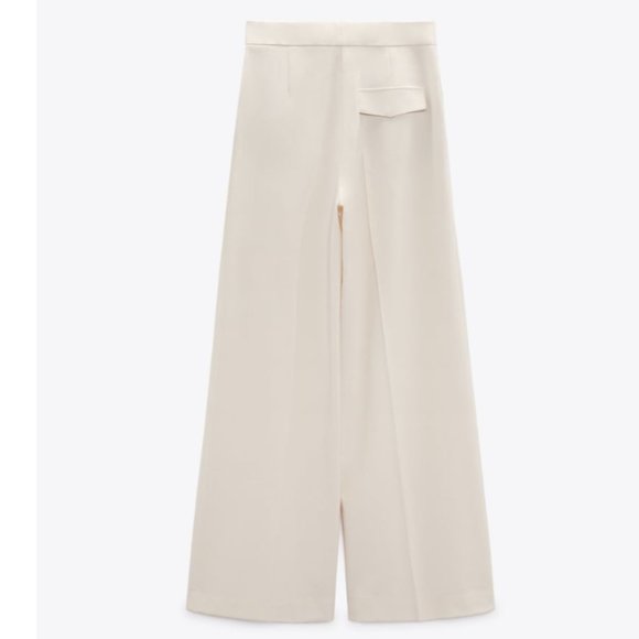 Zara | Pants & Jumpsuits | Zara Sand Masculine Wideleg Trousers | Poshmark
